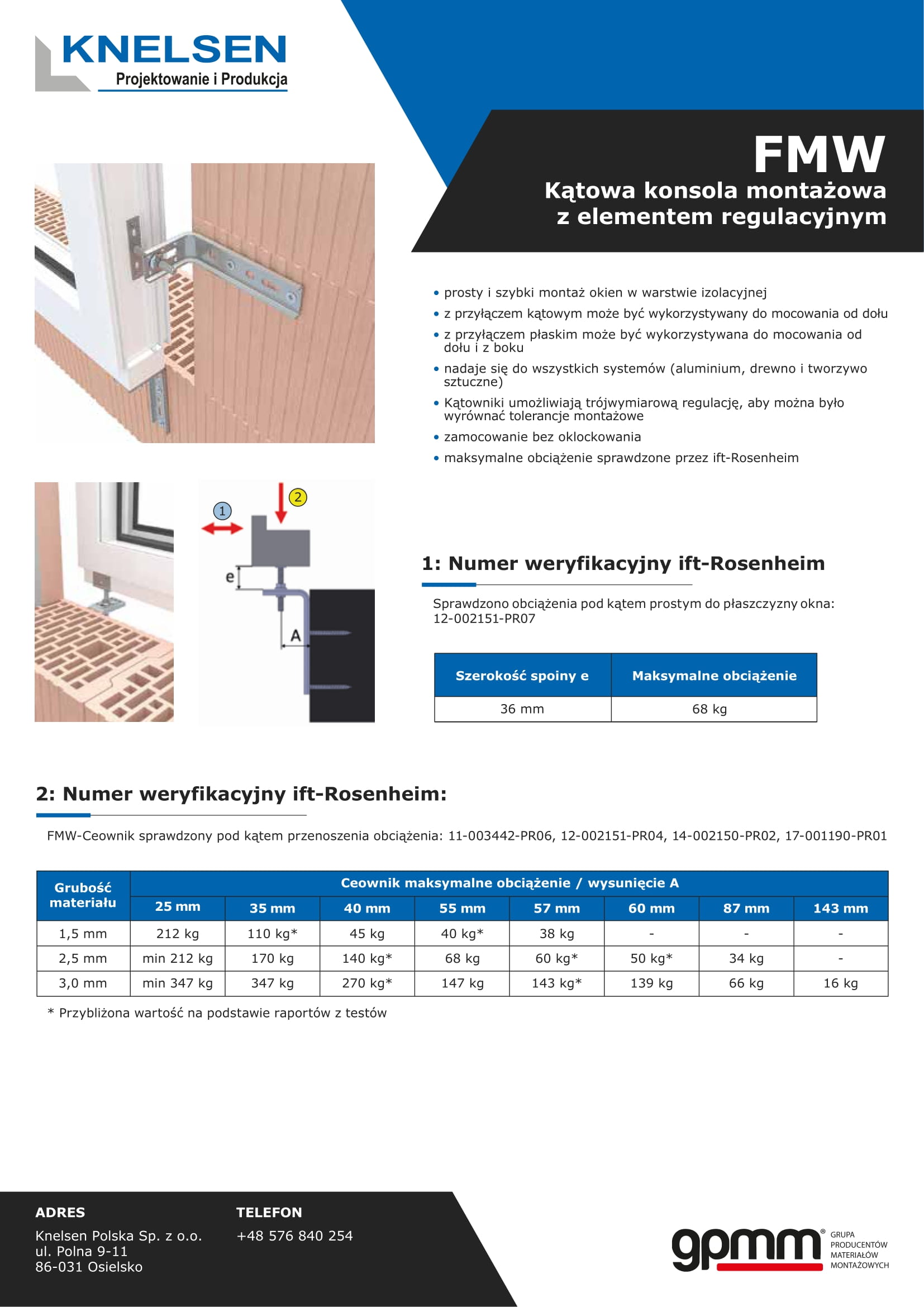 Karty Techniczne - KNELSEN - GPMM
